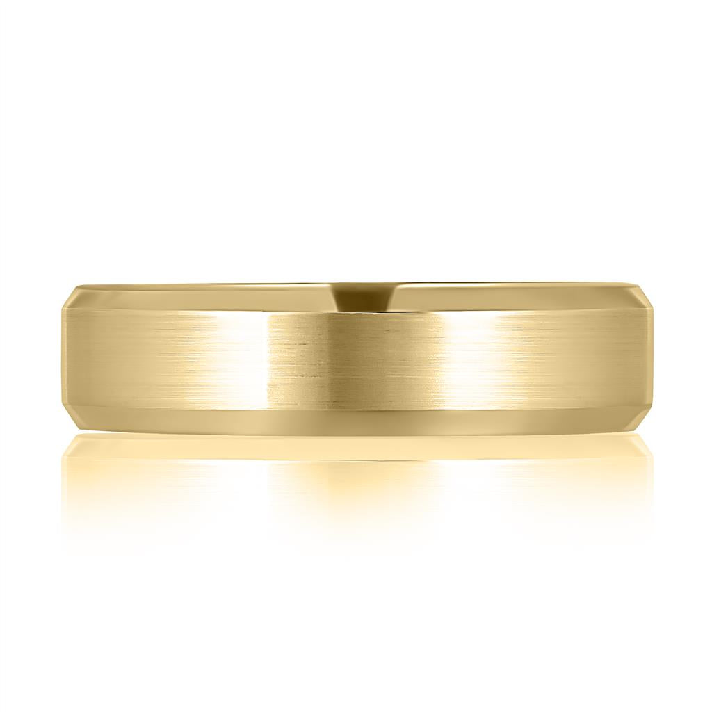 A.Jaffe - 18K Gold Expandable 6mm Mens Wedding Band With Satin Finish ...