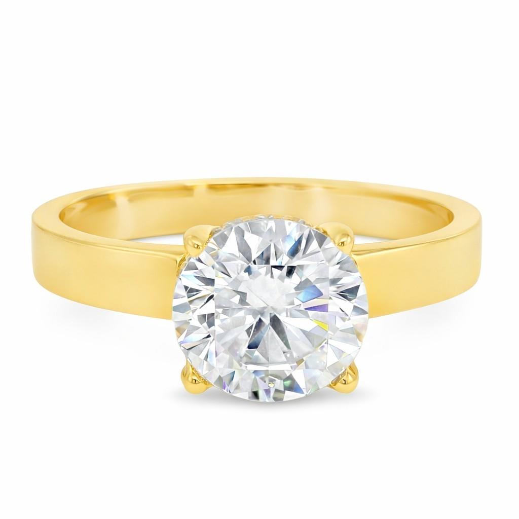 A.Jaffe - Diamond and 18K Gold Solitaire Expandable Semi-Mount ...
