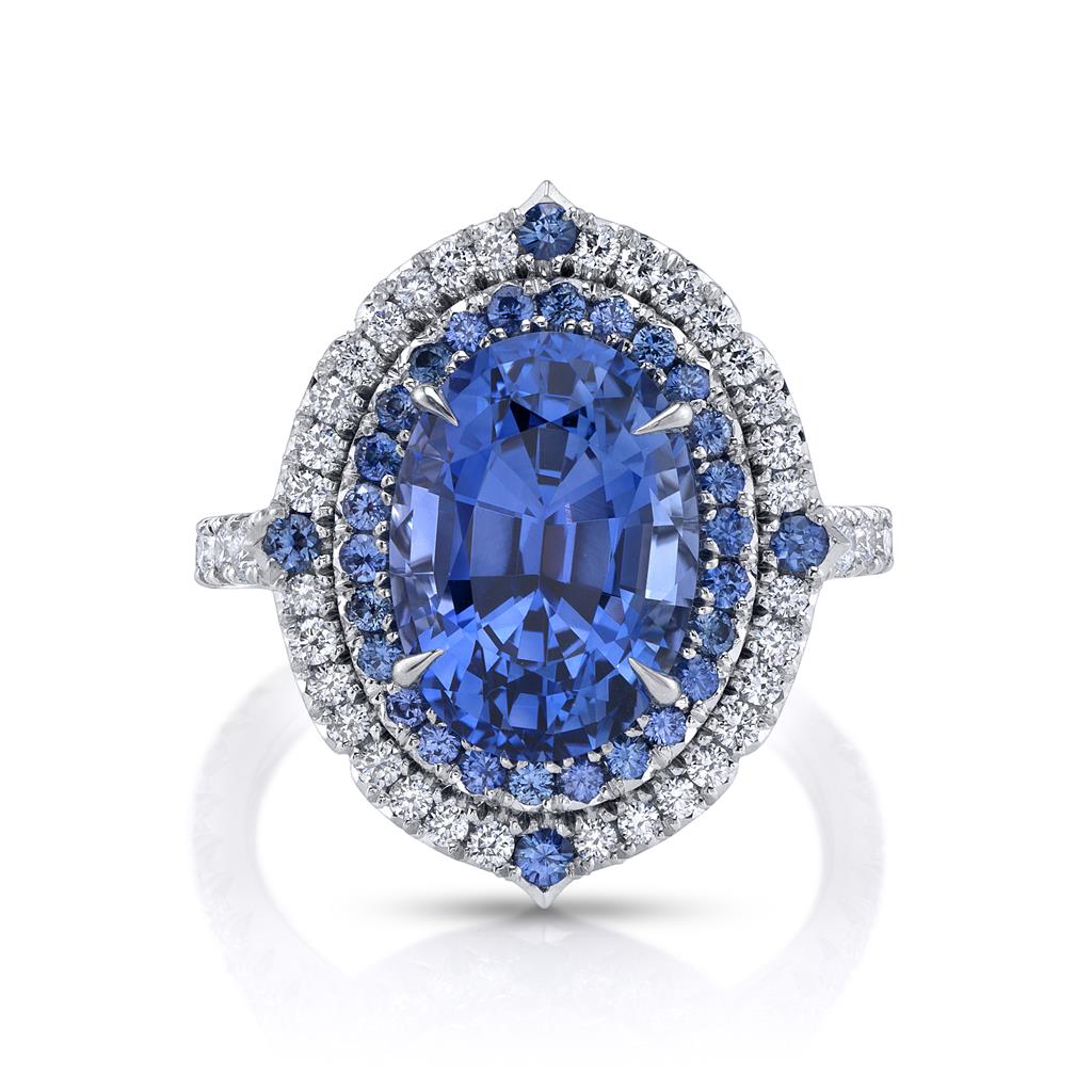 OMI Privé - Blue Sapphires, Diamonds and Platinum Ring – McCaskill ...